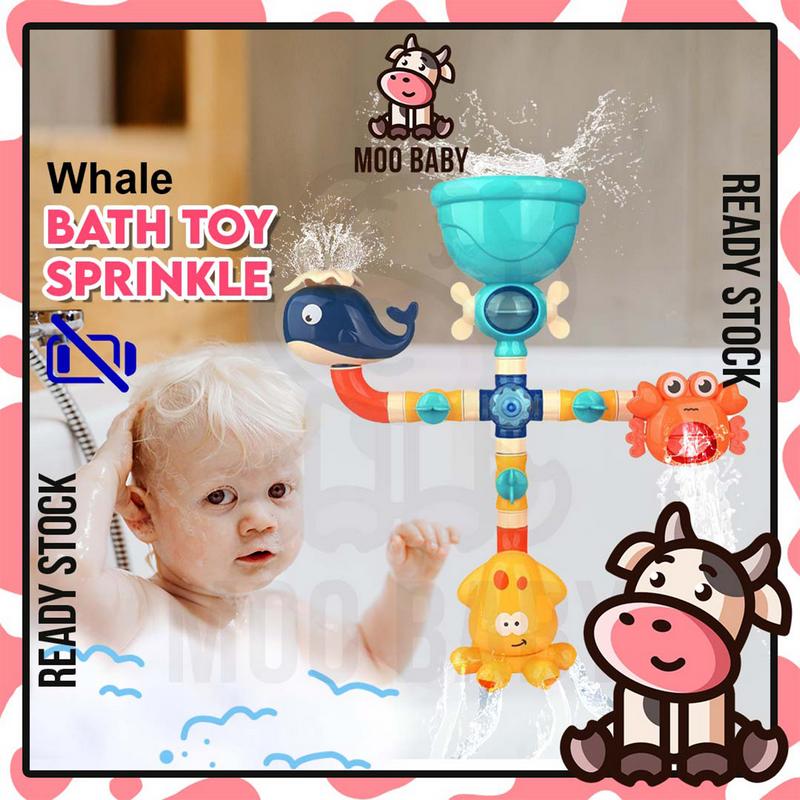 Moo Baby Mainan Mandi Ikan Paus Bath Toys Sprinkle Whale Bathroom ...