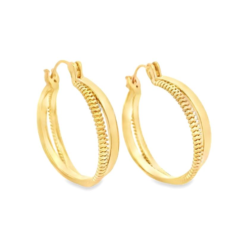 Top Cash Jewellery 999 Gold Duo Designed Big Loop Earrings - TikTok ...