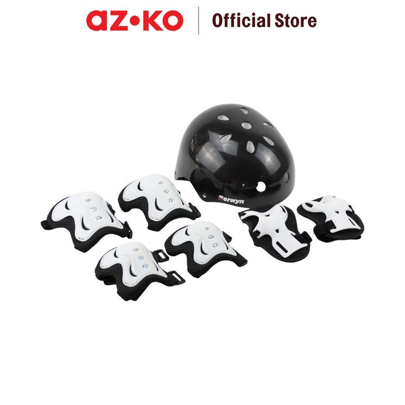 AZKO Berwyn Set Helm & Deker Pelindung - Hitam Perlengkapan Olahraga ...