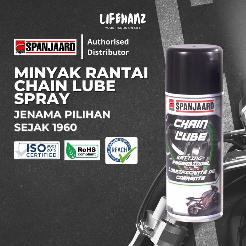 Spanjaard Chain Lube (Spray Rantai Motosikal) - FIRST MoS2 Formula ...