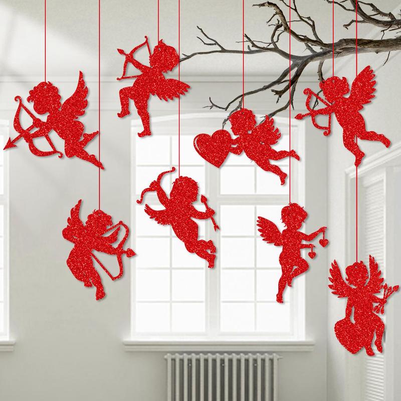8Pcs Valentine's Day Hanging Plaque Cupid Design Vibrant Color - TikTok ...