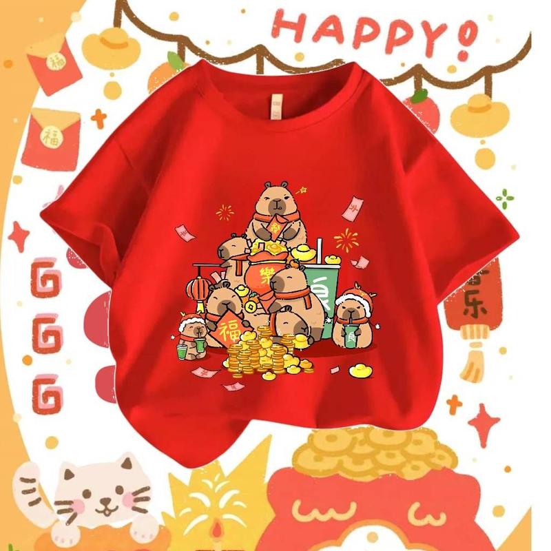 Capybara & Chinese New Year T-shirt 2025 CNY Capybara T Shir - TikTok ...