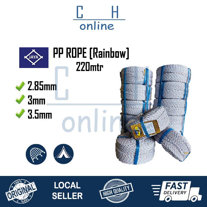 JAYA PP Rope [220mtr] 2.85mm, 3mm, 3.5mm (3STR) PP Rope Rainbow ...