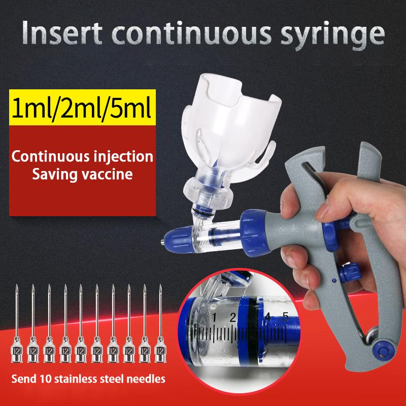 1ML/2ML/5ML Adjustable Automatic Continuous injector Veterinary ...