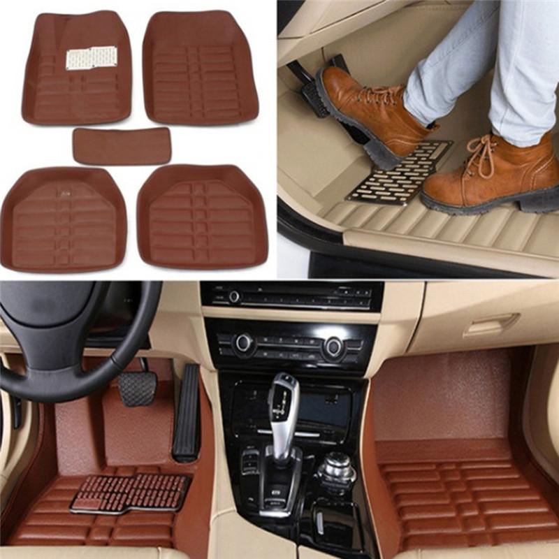 5PCS Universal Car Auto Floor Mats FloorLiner Front&Rear Carpet ...
