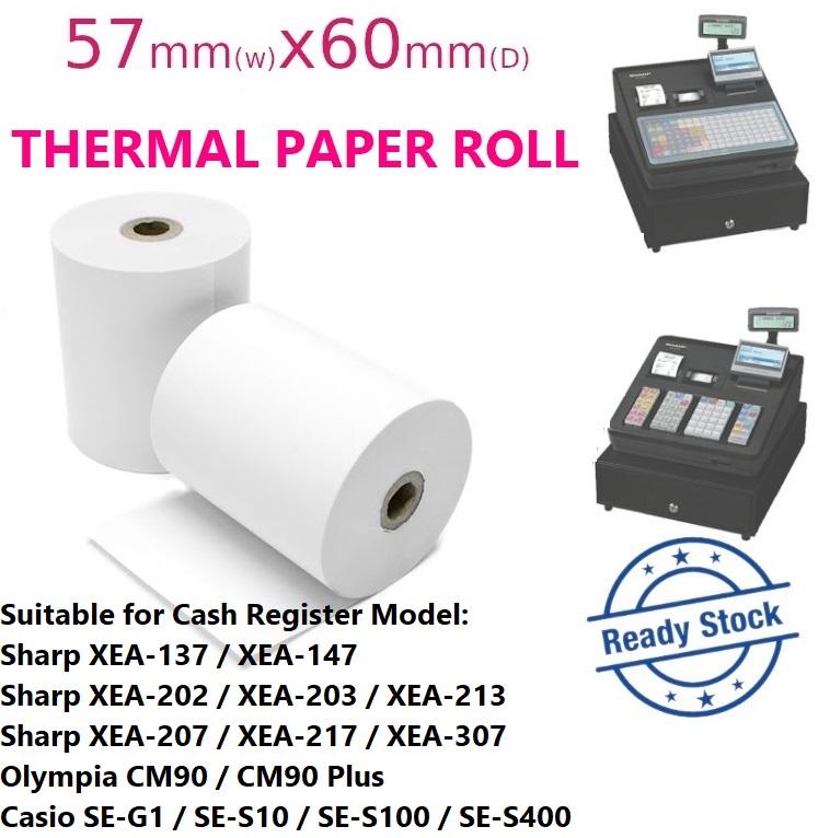 Thermal Paper Roll Receipt 57mm x 60mm Cash Register Receipt - TikTok ...