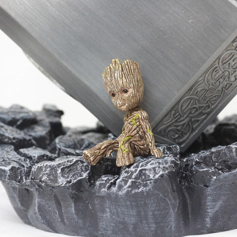 Adorable Groot Figurine Cute Baby Model Desk Decor From Guardians ...