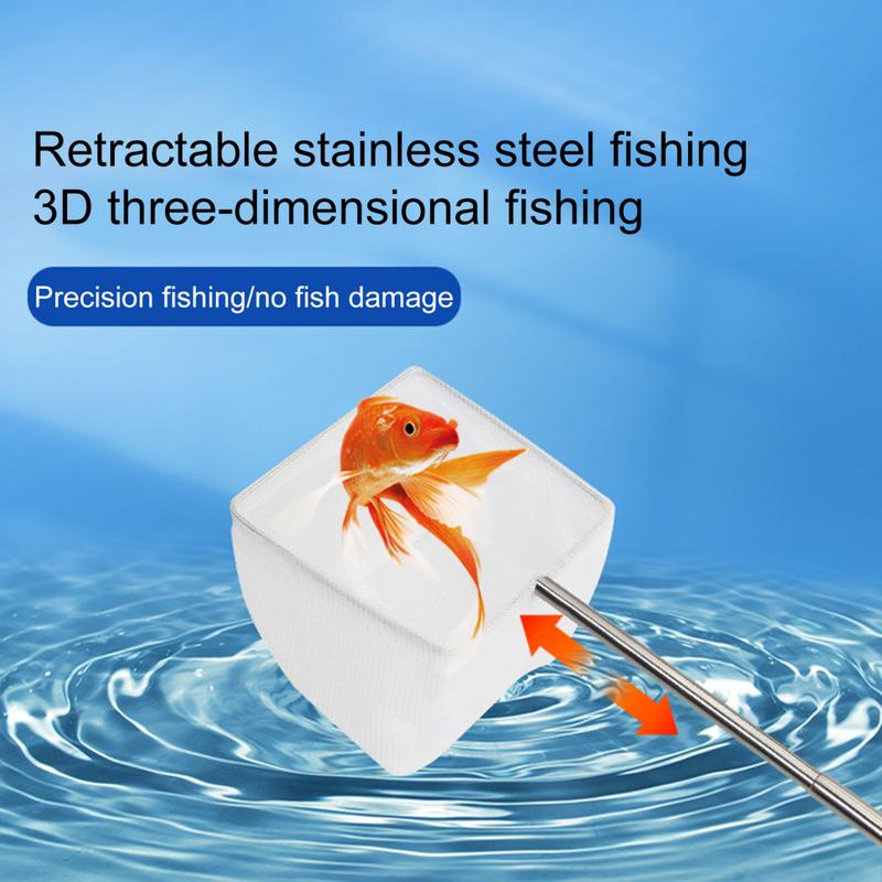 Sabregsf Fine Mesh Fishing Net Adjustable Length Fishing Net - TikTok ...
