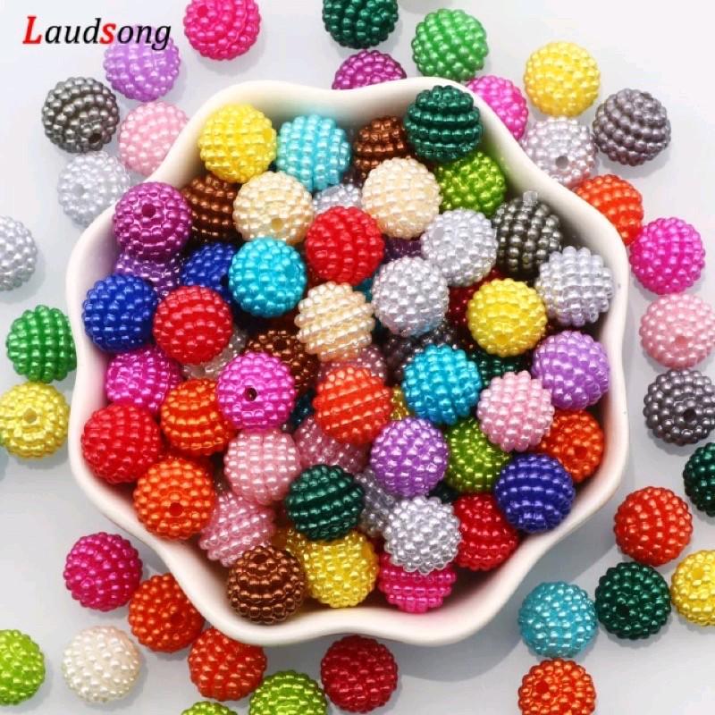 Manik Rambutan 14mm - Mutiara - Bahan Aksesor - Berry - Berry Abs ...