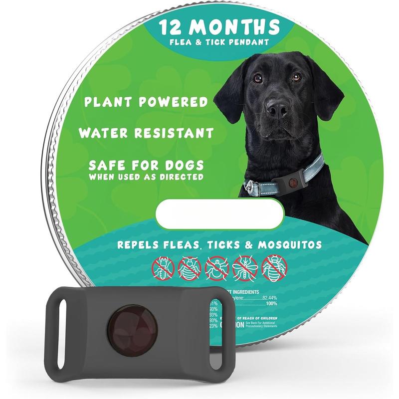 Grey Dog Tag, Flea and Tick Prevention for Dogs - Waterproof Pendant ...