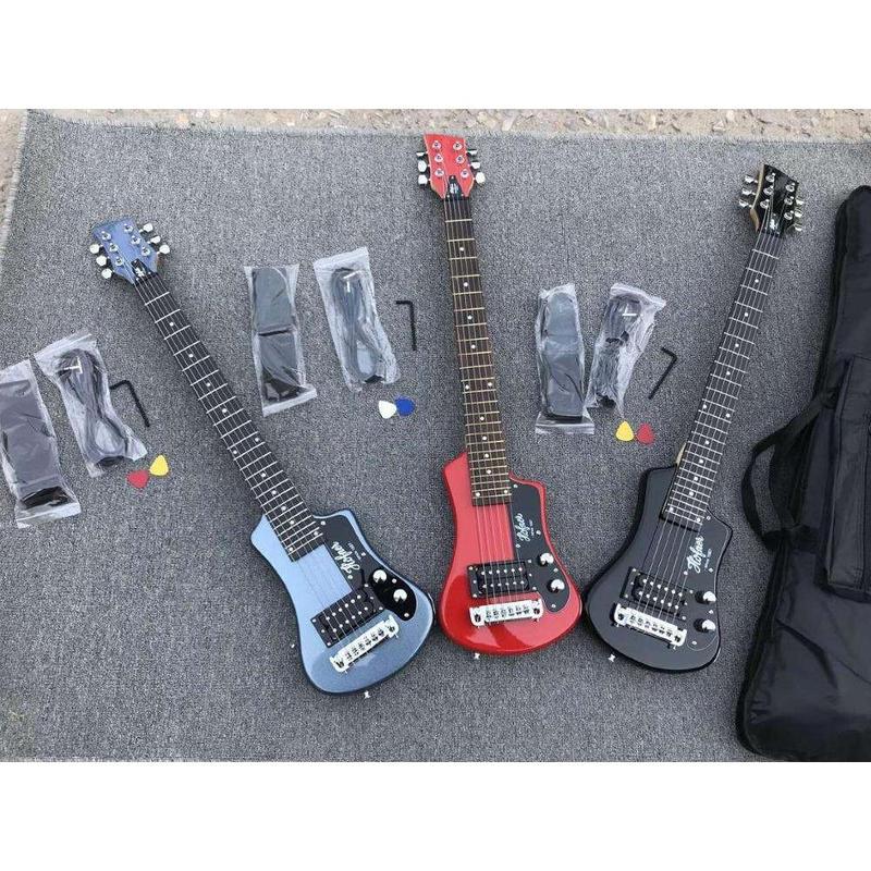 6 String Hofner Travel Guitar Protable Mini Electric guitar Black ...