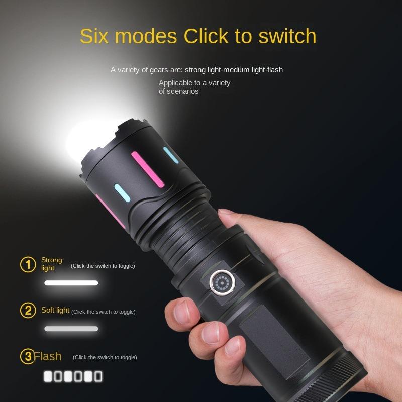 Laser Cannon Ultra Bright White Laser Flashlight LED Telescopic ...