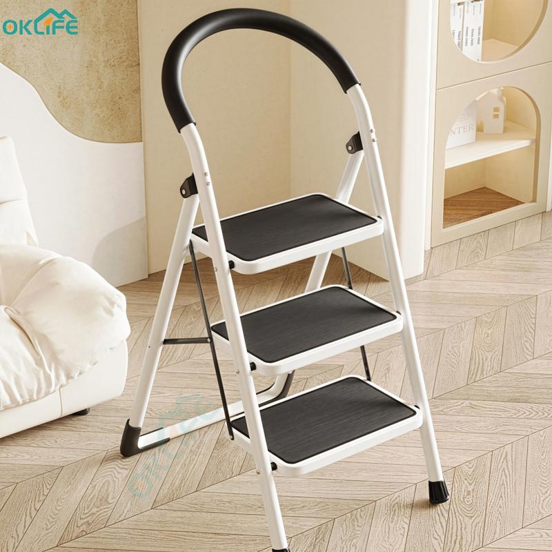 [OKLIFE. SG]Foldable Ladder Stool Step Compact and Light Ladder ...
