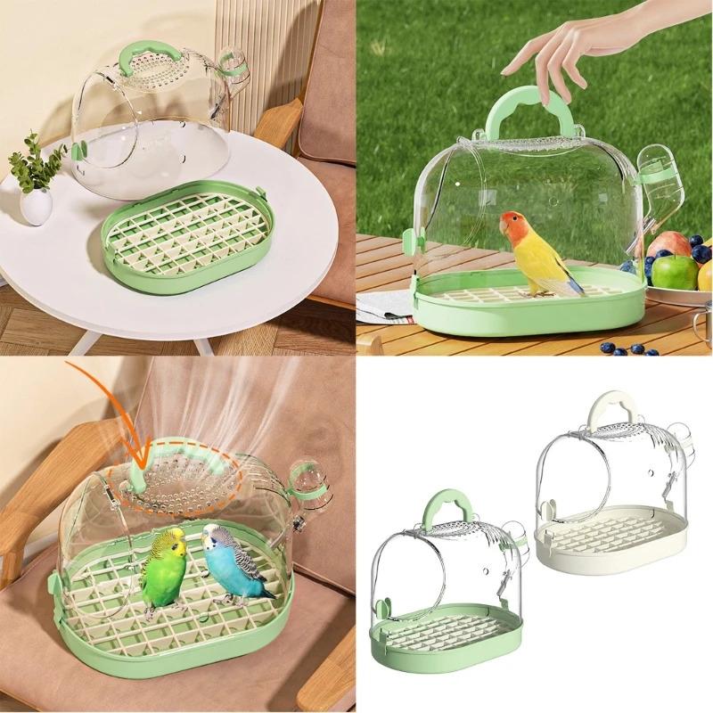 Portable Clear Bird Parrots Transport Cage Window Ventilated - TikTok ...