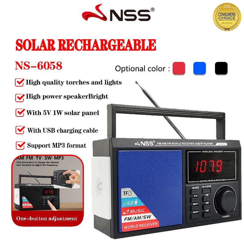 NSS Solar Rechargeable Radio With Bluetooth 3 BAND FM/AM/SW - TikTok ...