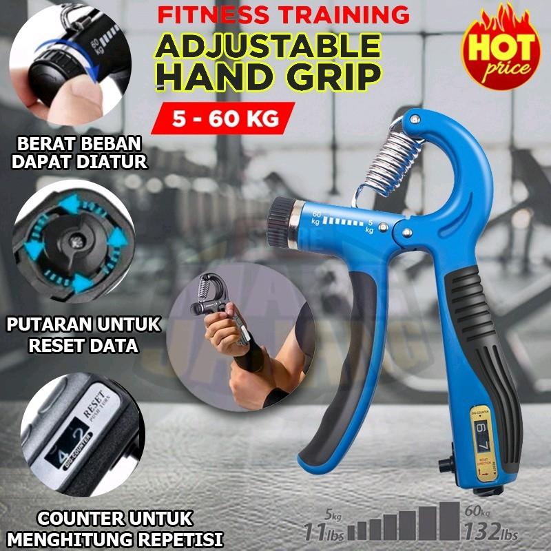 Hand Grip Alat Olahraga Tangan Adjustable Counter 5-60Kg Han - Shop ...