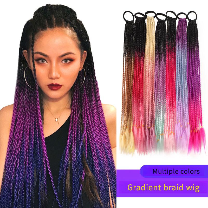 Women's wig/Gradient Braid wig/Hip Hop Cool fashion women's wig ...