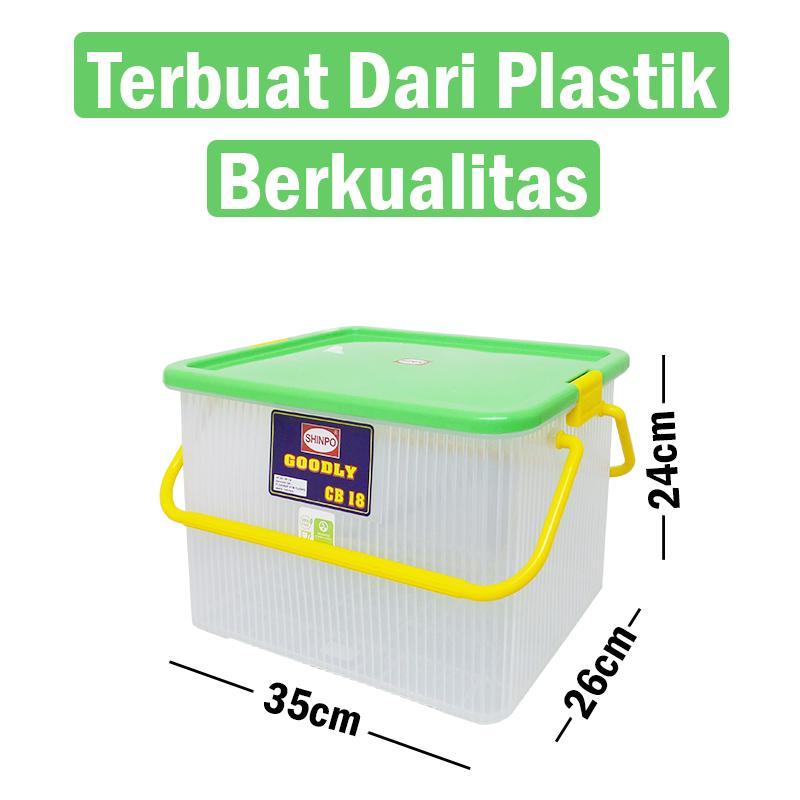 SHINPO Box Penyimpanan Kontainer Plastik 18 L Goodly Container Box Lock ...