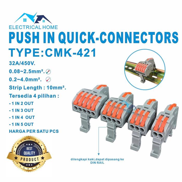 Jual Connector Q Compact Lever Cage Terminal Block / KONEKTOR KABEL DIN ...