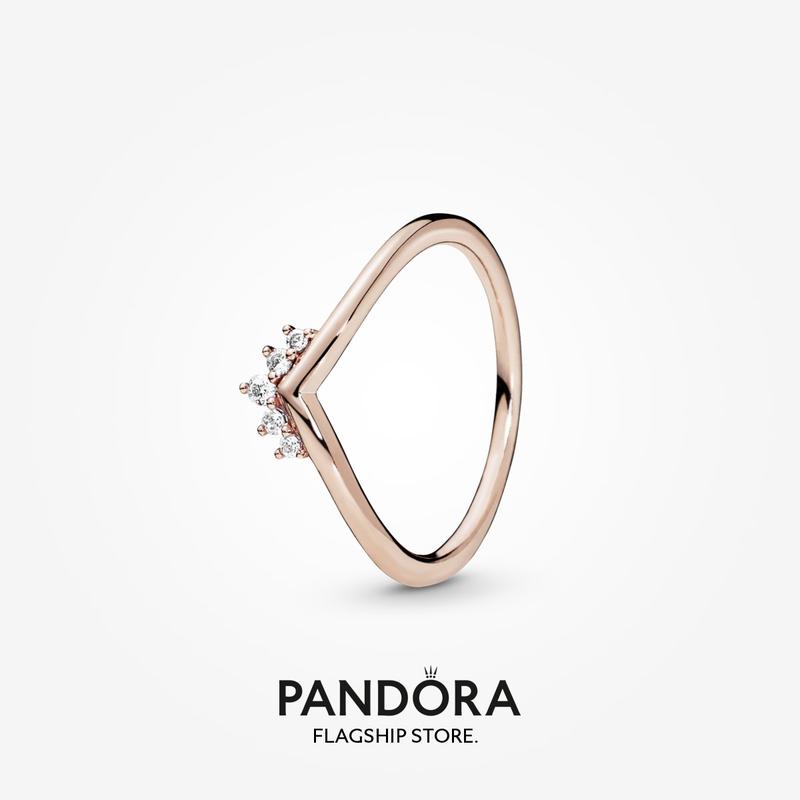 Pandora 14k Rose Gold-Plated Tiara Wishbone Ring - TikTok Shop Malaysia