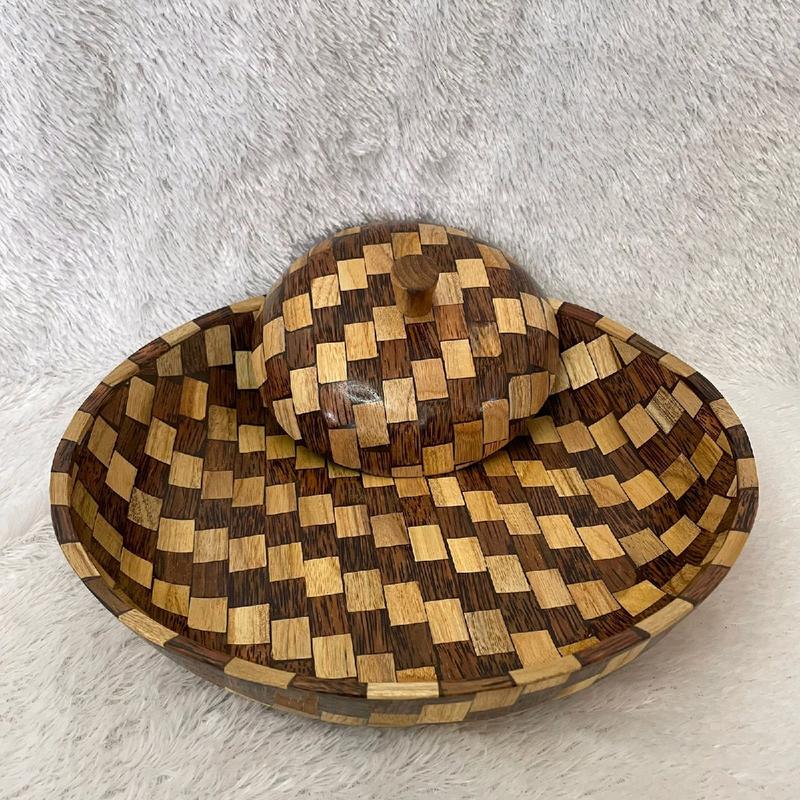 bokor kayu jati lapis fiber - Shop | Tokopedia