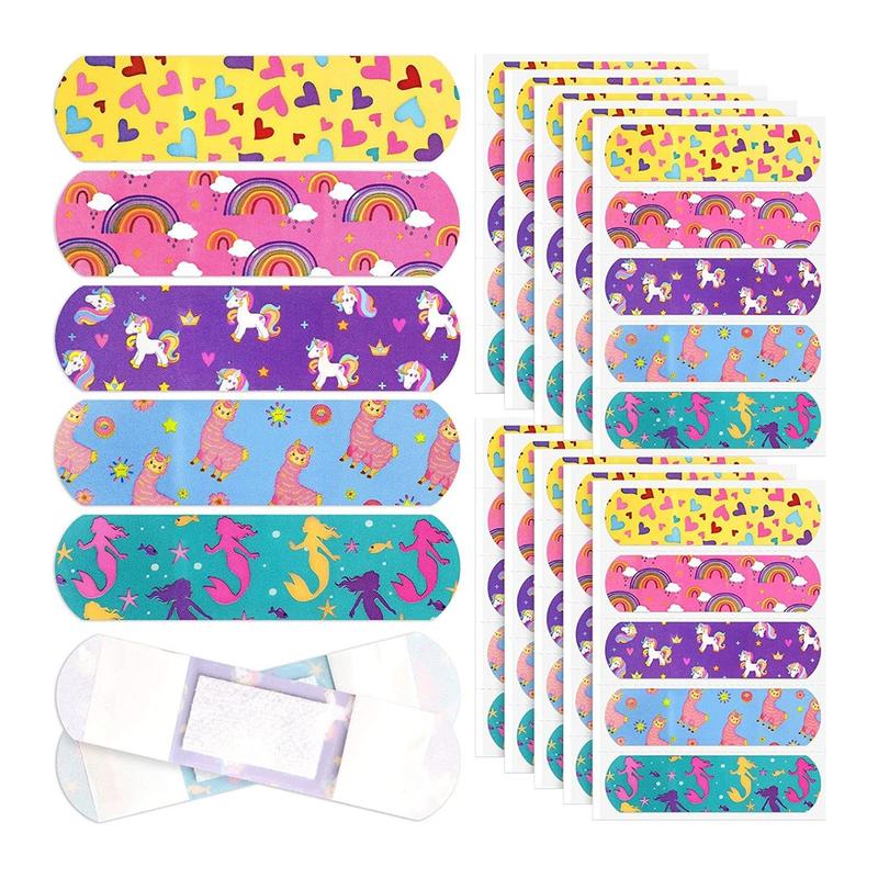 Pack of 50 Waterproof Cartoon Kids Plasters Safe & Fun Adhesive Bandage ...