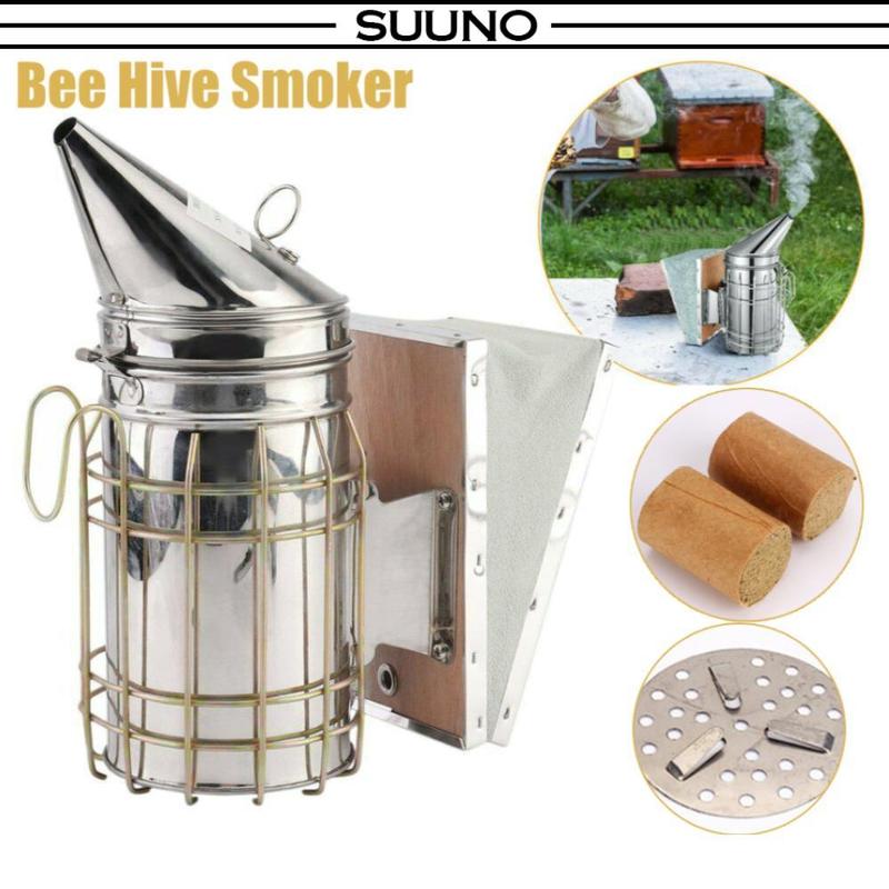 Bee Hive Smoker with Heat Shield Protection Board Stainless Steel ...