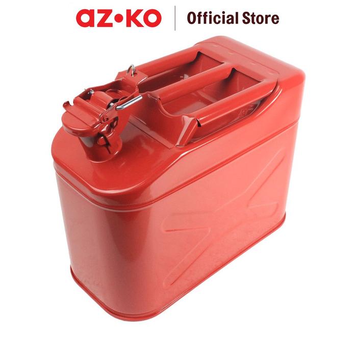 Promo AZKO Krisbow 10 ltr Jerigen Bahan Bakar Gas & Solar Besi - Merah ...
