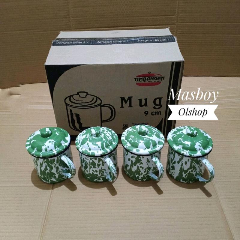 Mug Enamel.Burik + Tutup 9 cm / Gelas Cangkir Jadul Antik Blirik - Shop ...