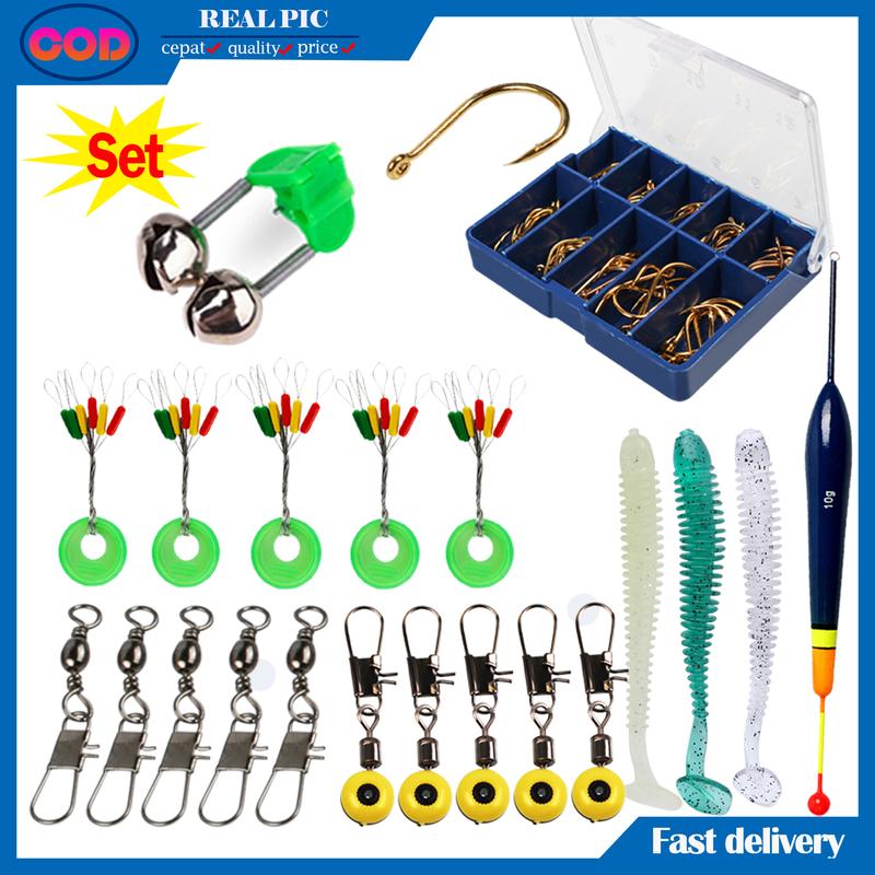 Fishing Tackle Set for Novice Including Fishing Lures Hooks Fishing ...
