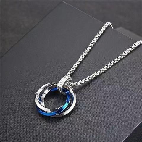Titanium steel necklace that does not fade, trendy and personalized ...
