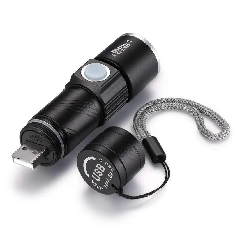 Obor LED Cree Kecil Ultra Terang USB Boleh Dicas Semula, Lampu - TikTok ...