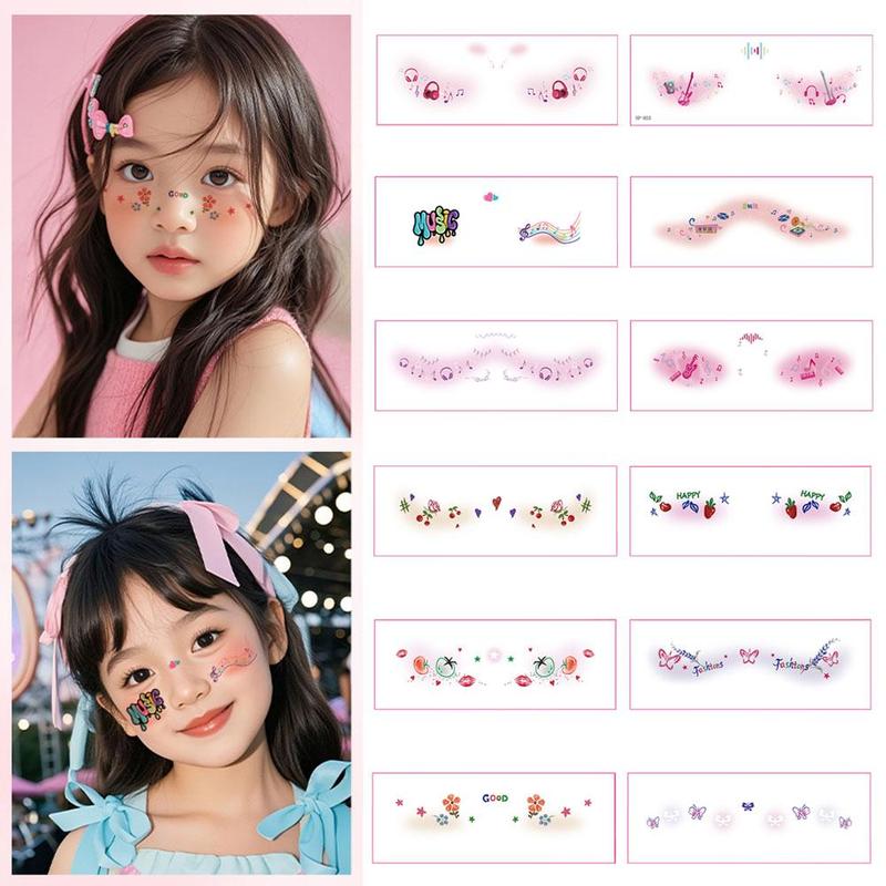 Cute Makeup Tattoo Stickers Face Stickers Festival Shooting Birthday ...