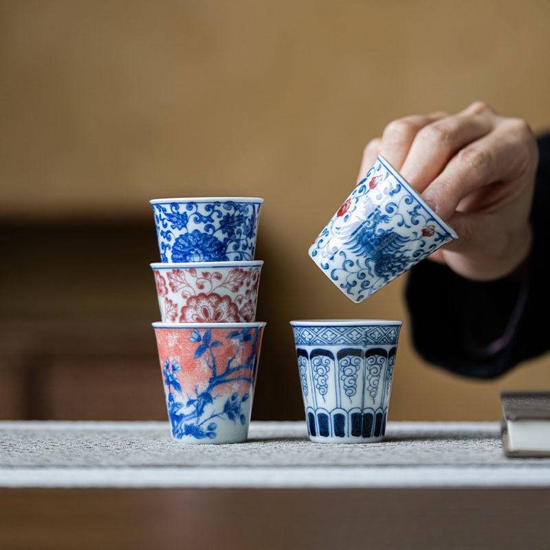 Curly Grass Pattern Blue and White Porcelain Tea Cup Chinese - TikTok ...