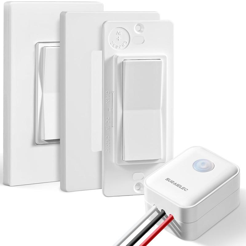 3-Way Wireless Light Switch Kit - Receiver, Rocker Switch, 15 AMP ...
