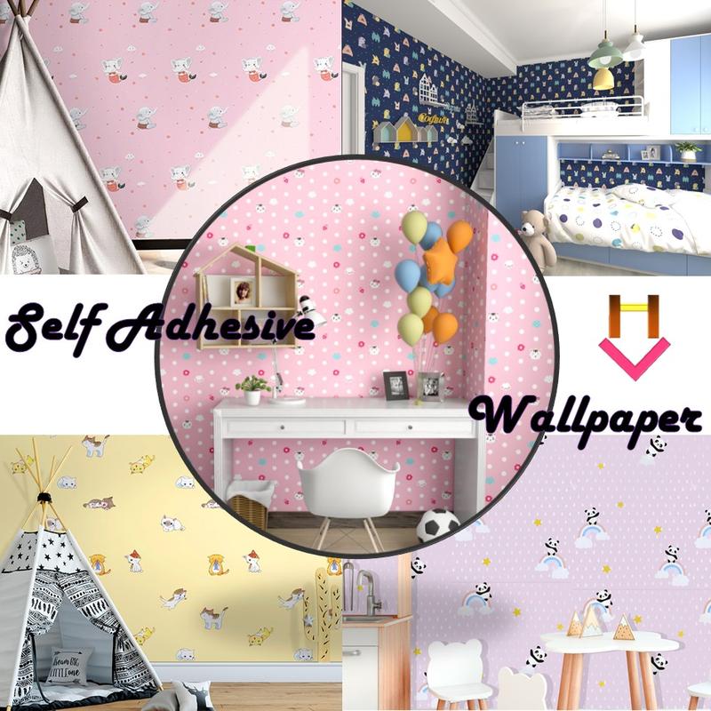 45cm x 10m Coon Wall Sticker wallpaper Cute Wall Sticker Children ...