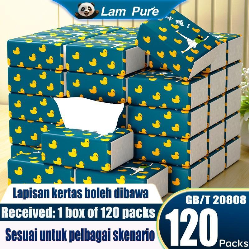 [120 PACKS] LamPure Facial Tissue Deluxe Tissue Comfortable Tissues ...
