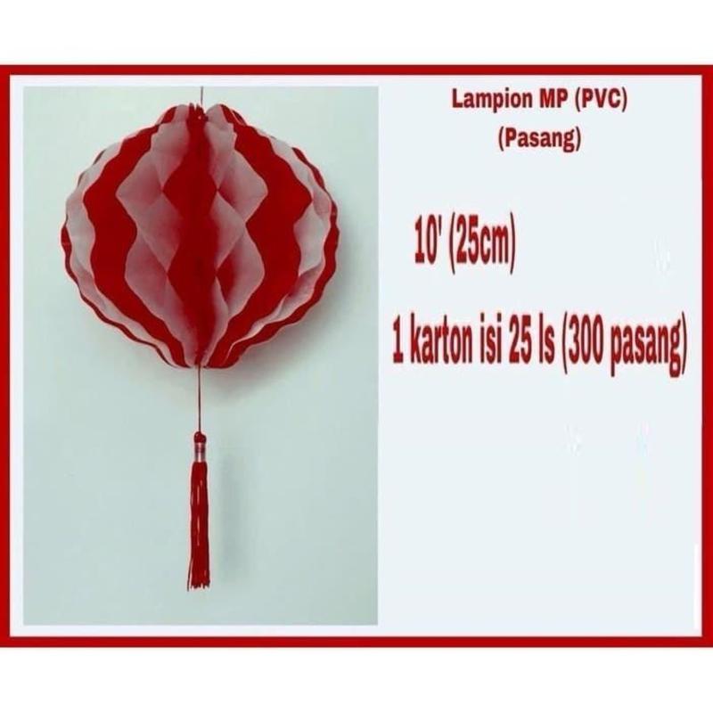 Lampion merah putih / 17 agustus / 17an / 10" / 25cm / HUT RI - Shop ...