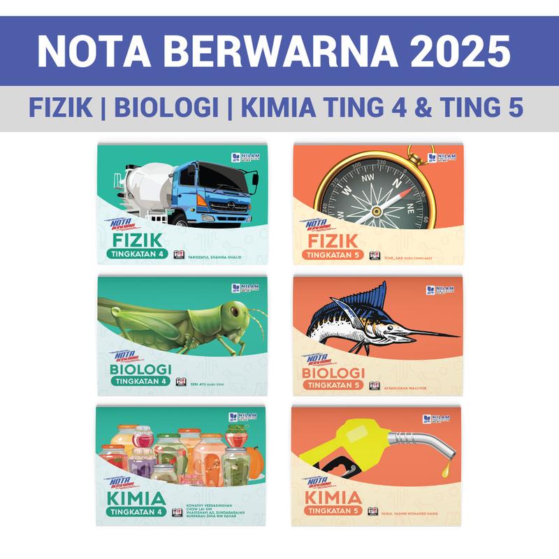 NILAM NOTA BERWARNA FIZIK BIOLOGI KIMIA TING 4 5 DWIBAHASA (2025 ...