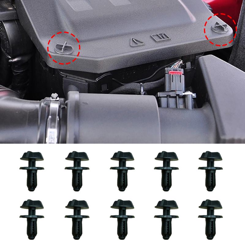 10Pcs Car Auto Battery Cover Air Intake Trim Plastic Clips Panel ...