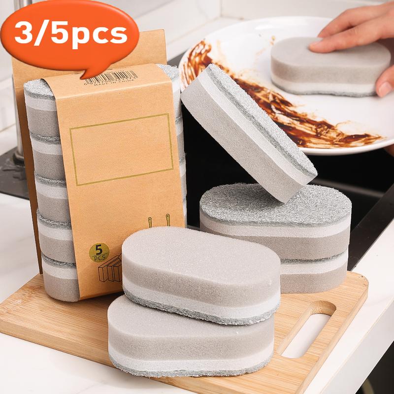 1/3/5 Pcs Three-layer Thickened Cleaning Sponge Household Kitchen ...
