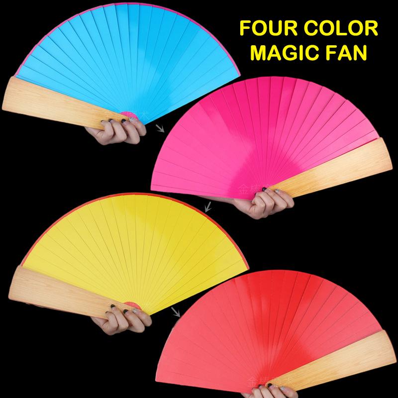 Four Color Magic Fan Color Changing Fan Magic Stage Fan Magician ...