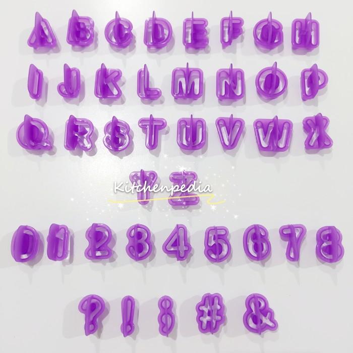 Cetakan Cutter Huruf Angka Alphabet Abjad Fondant Biskuit Cookies ...