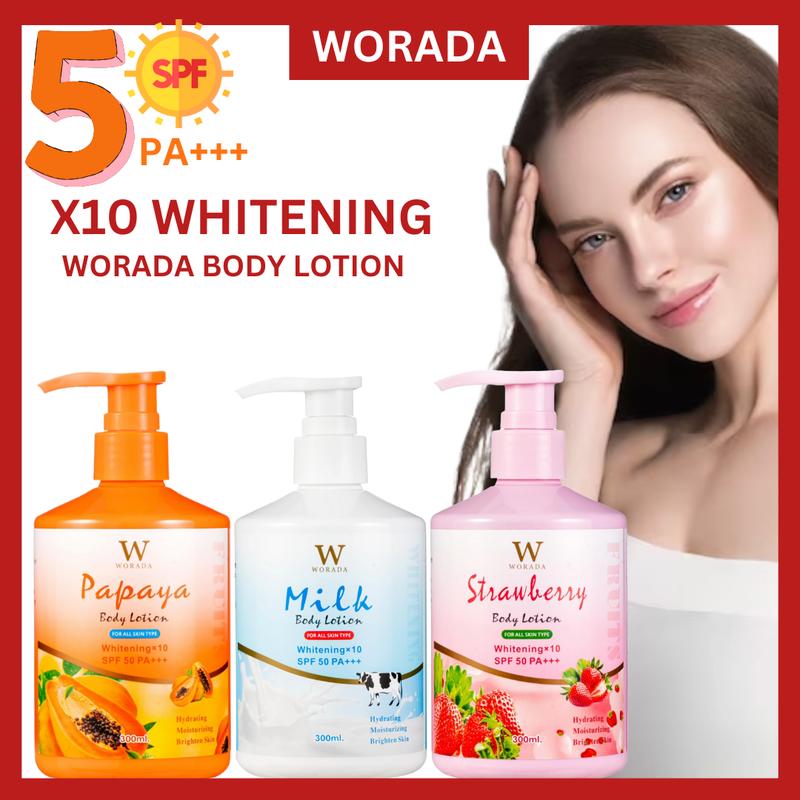 WORADA Whitening X10 SPF 50 PA+++ Papaya Lotion Gluta Acid And - TikTok ...