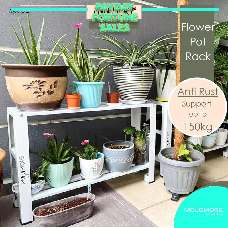 MOJOMORE® Stainless Steel Rak Bunga Bertingkat Pasu Outdoor Flower ...