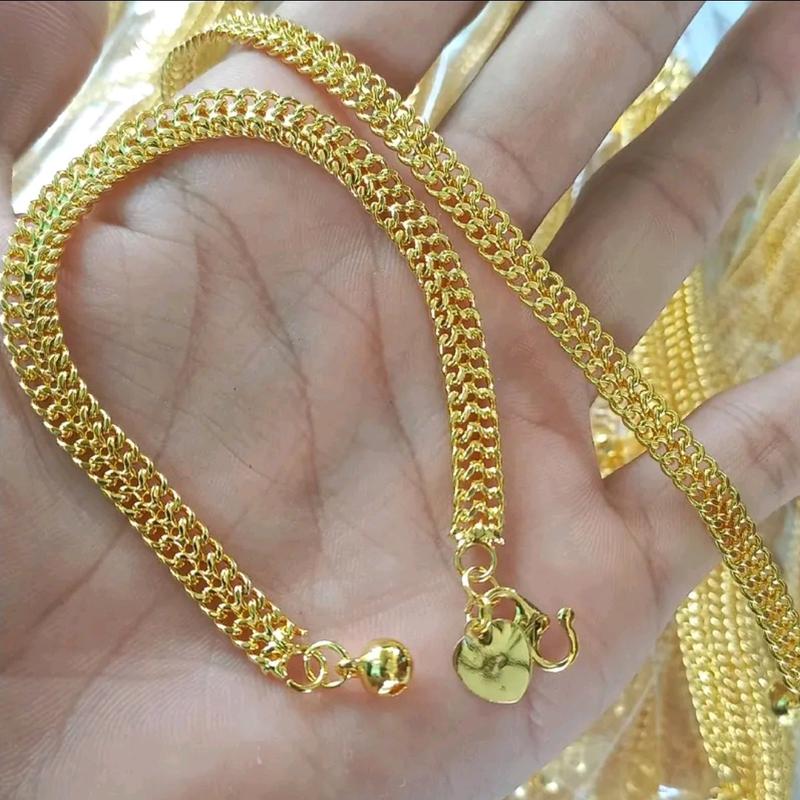 gelang tikar anti karat susun sirih berlapis emas Bracelets - Shop ...
