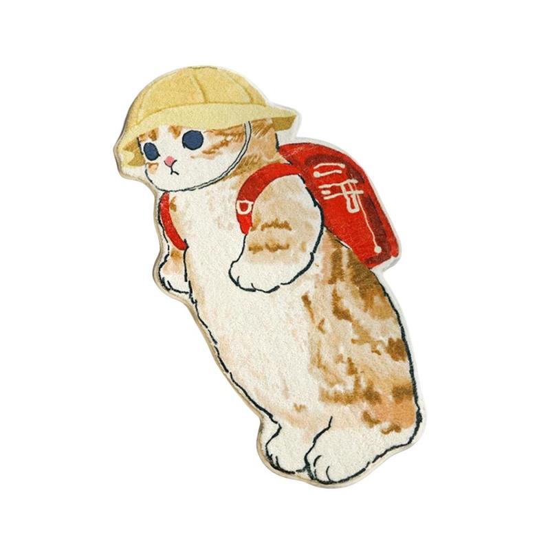 Simulation Cashmere Cartoon Cat Carpet Area Rug Doormat Blanket ...