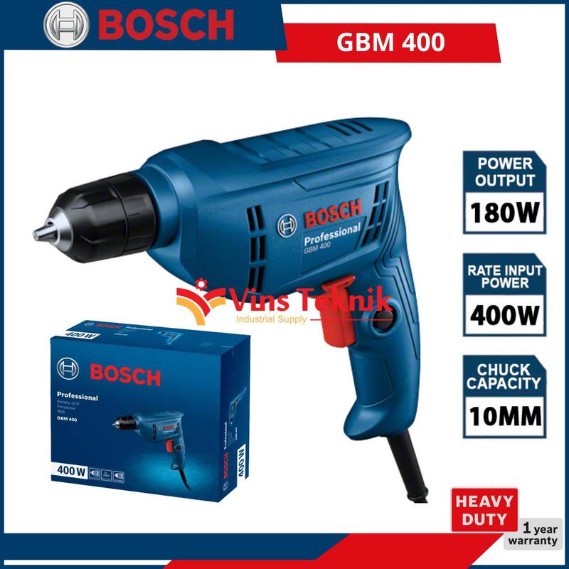 BOSCH GBM 400 Mesin Bor Listrik Kayu Besi 10mm Electrik Dril - Shop ...