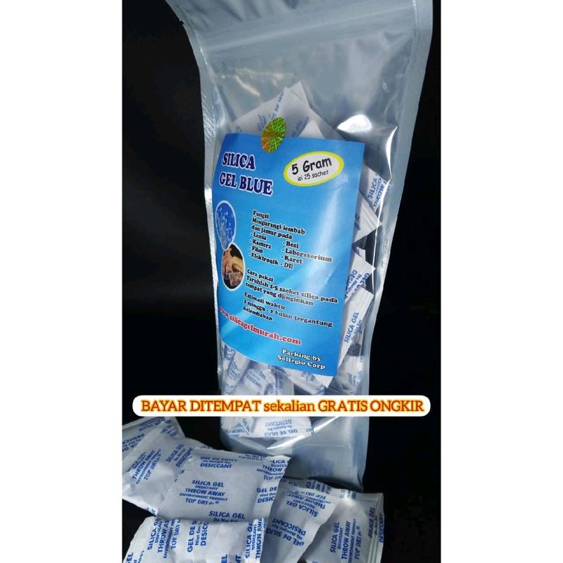 Silika Gel Biru Sachet 5 gram daya serap lebih kuat untuk produk - Shop ...
