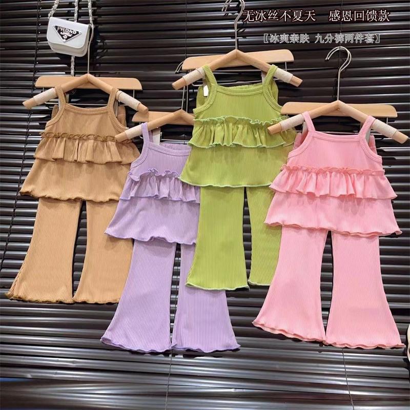 Set dua helai dengan ampaian untuk kanak-kanak perempuan, skirt ...